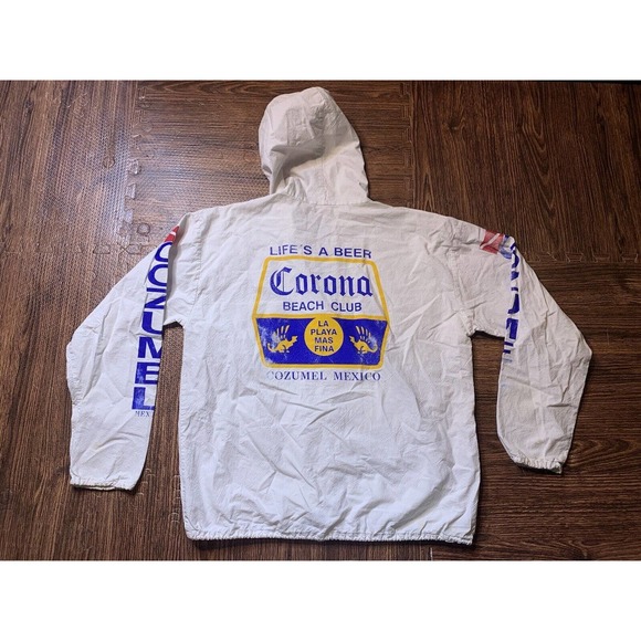 Vintage | Shirts | Vintage Corona Jacket Hoodie Lifes A Beer Cozumel ...